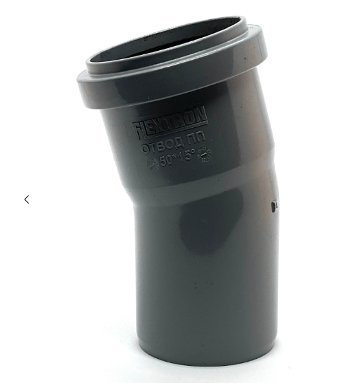 Отвод канализационный FLEXTRON Ду50х15°